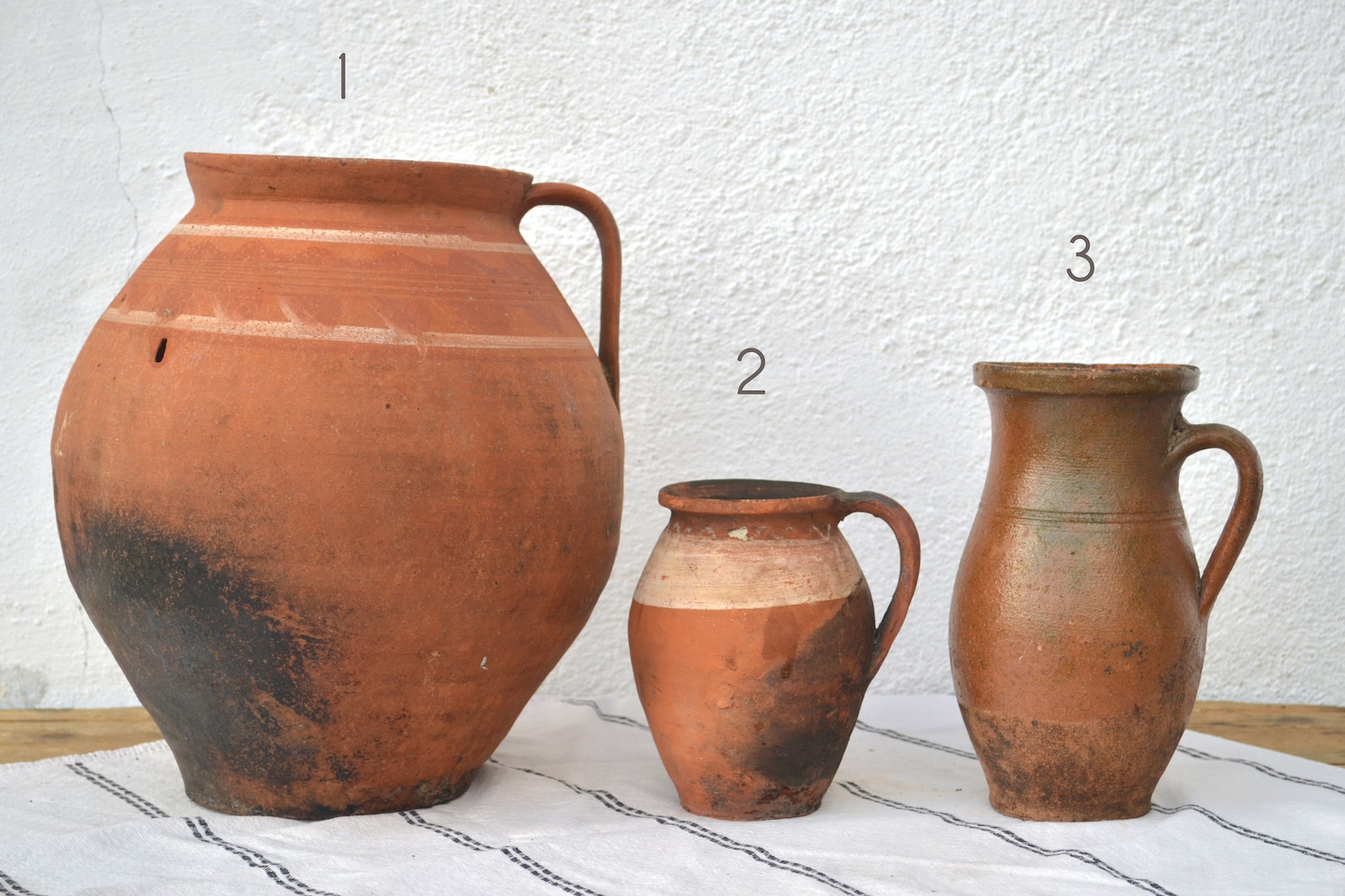 Primitive Jugs Rustic Clay Pitcher Old Water Vessel | Etsy