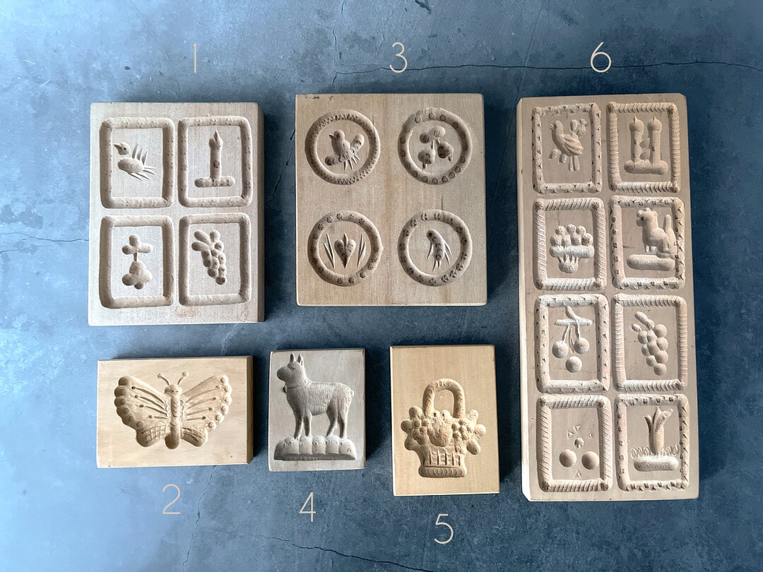 Vintage Wooden Springerle Molds, Vintage Cookie Molds - Etsy