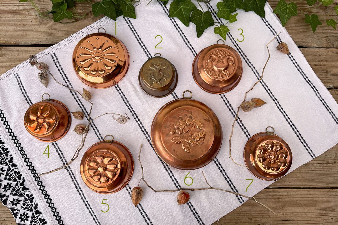 Vintage Copper Pudding Moulds, Retro Jelly Molds, Old Baking Moulds - Etsy