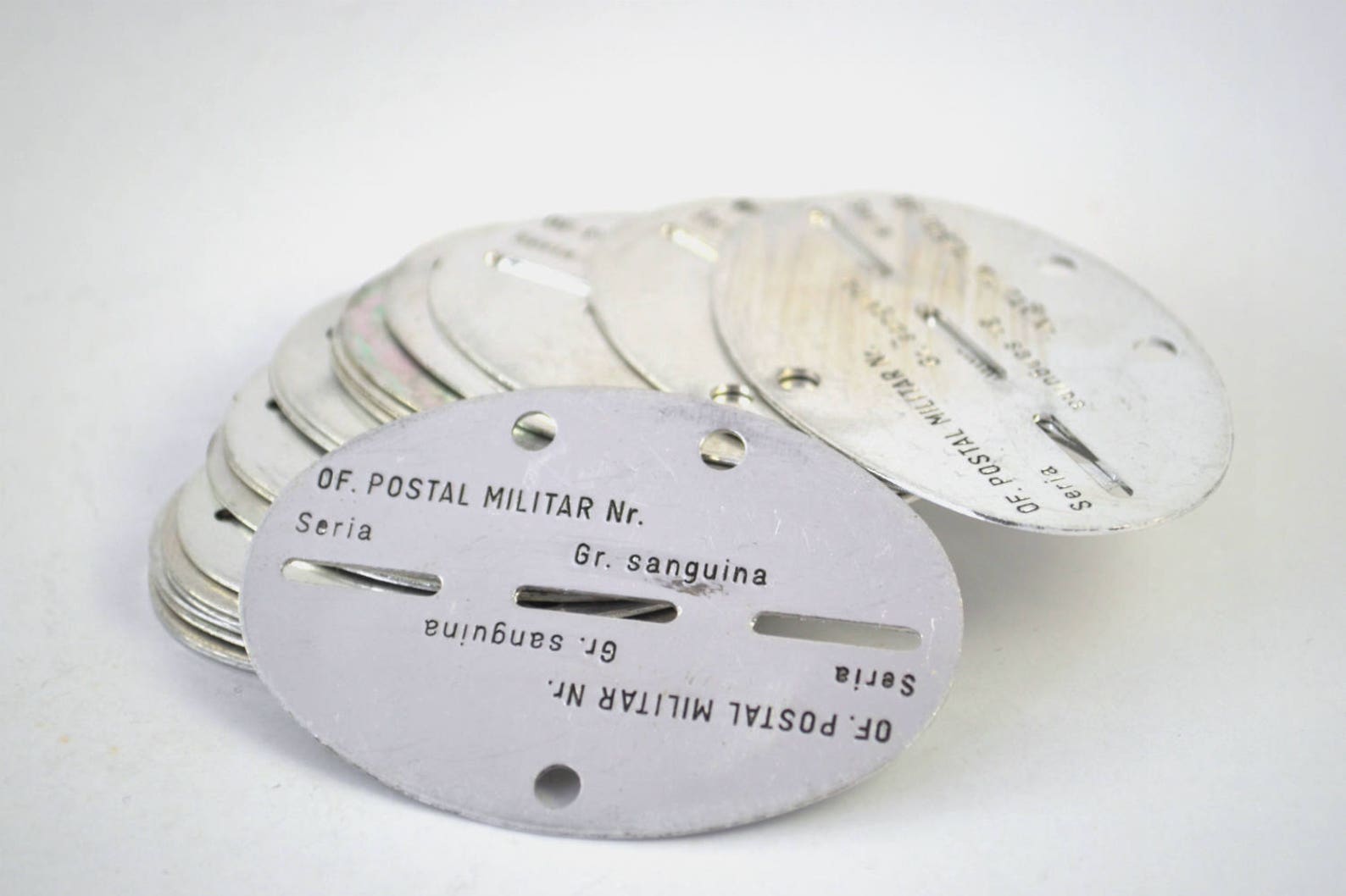 Vintage Military Dog Tag Blank Original Romanian Army Tag | Etsy