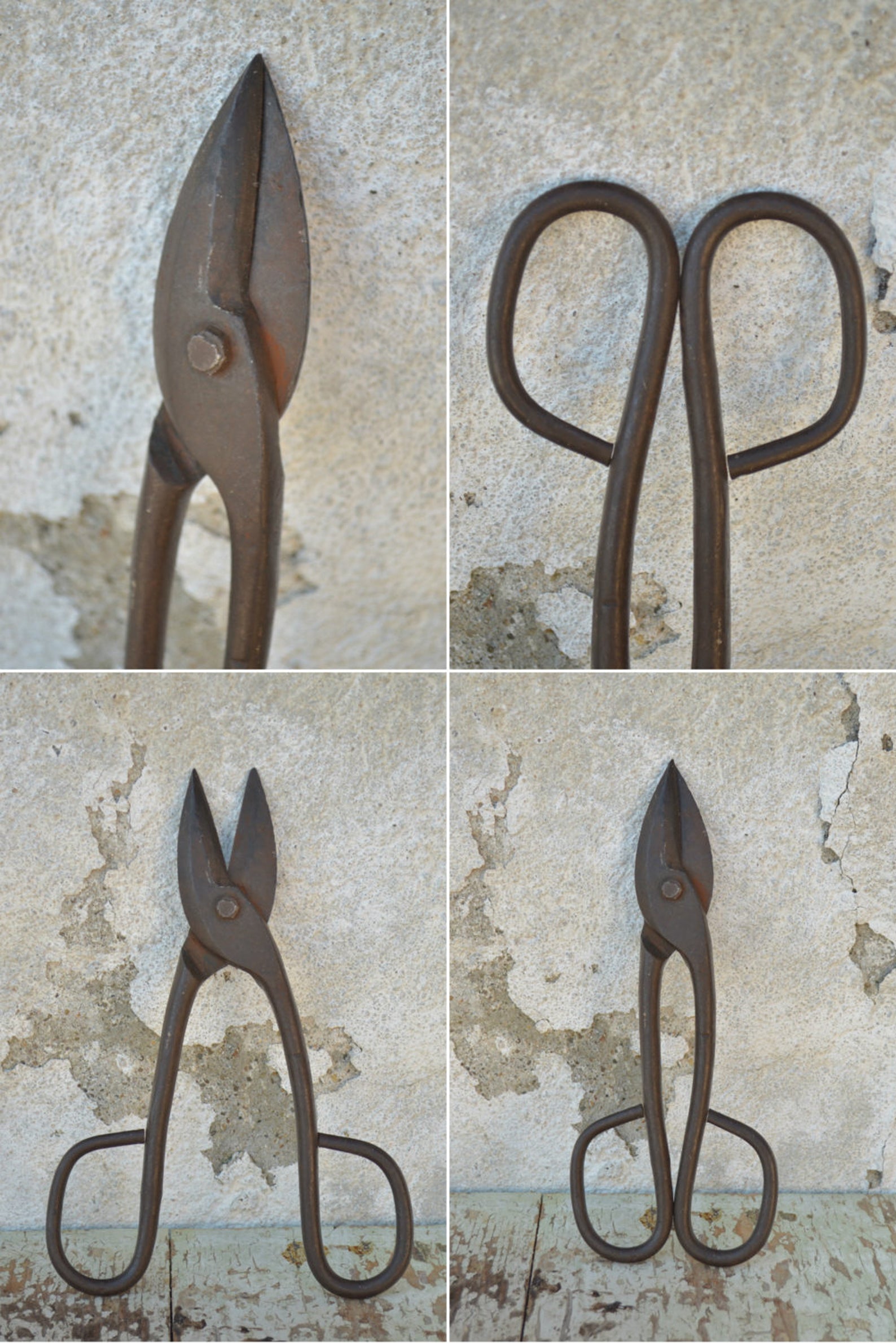 Hand Forged Iron Shears Short Blade Scissors | Etsy