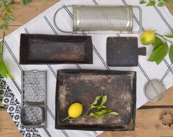 Vintage Rusty Baking Tray Loaf Pan Grater Food Photo Props - Etsy