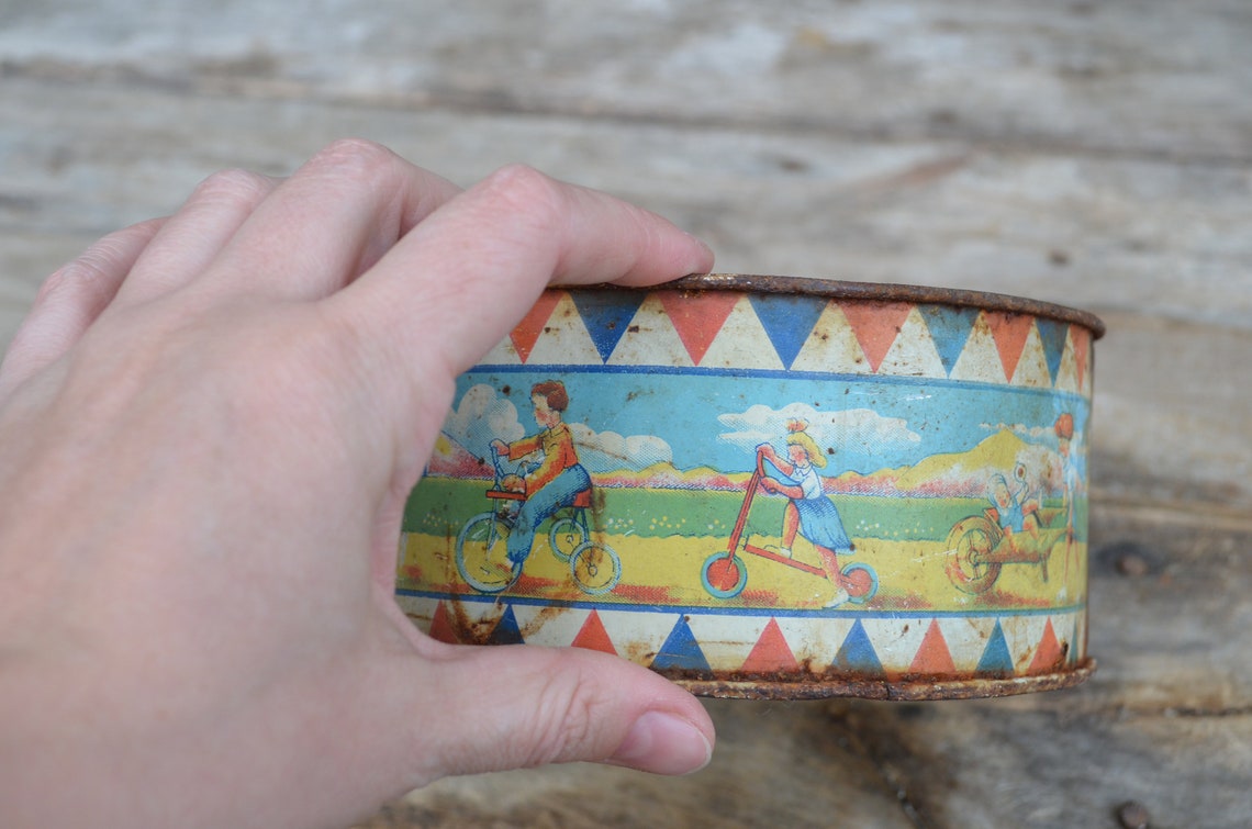 Vintage Toy Drum With Communist Lithography Print - Etsy