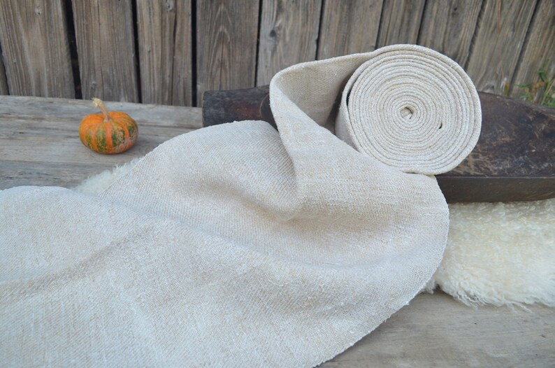 Vintage Upholstery Hand Loomed Linen by the ROLL Heavy Hemp - Etsy