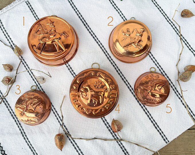 Vintage Copper Pudding Moulds, Old Jelly Molds, Retro Baking Moulds - Etsy