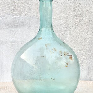 Vintage Small Demijohn Glass Balloon, Aqua Blue Glass Carboy - Etsy