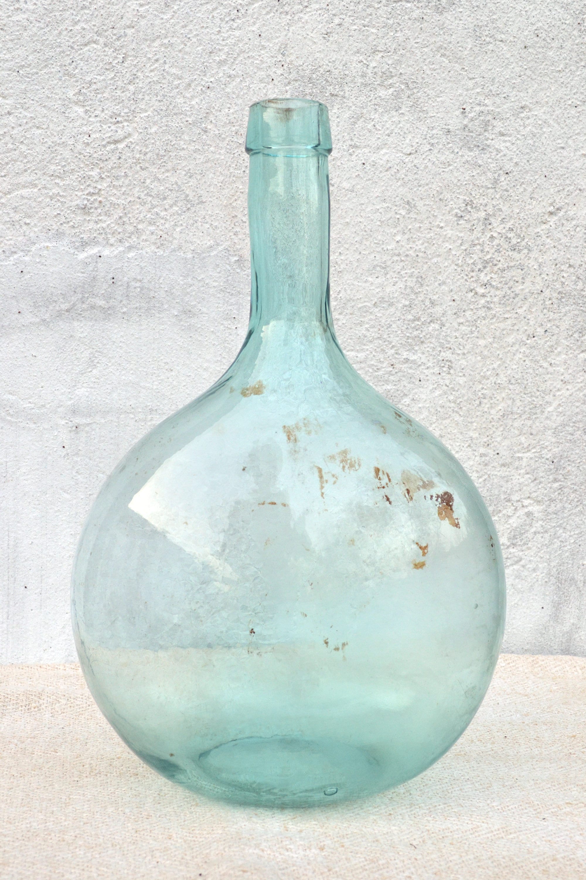 Vintage Small Demijohn Glass Balloon Aqua Blue Glass Carboy - Etsy