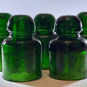 Emerald Green Insulators, Romanian Glass Insulator Type CD 446, SO3 810 ...