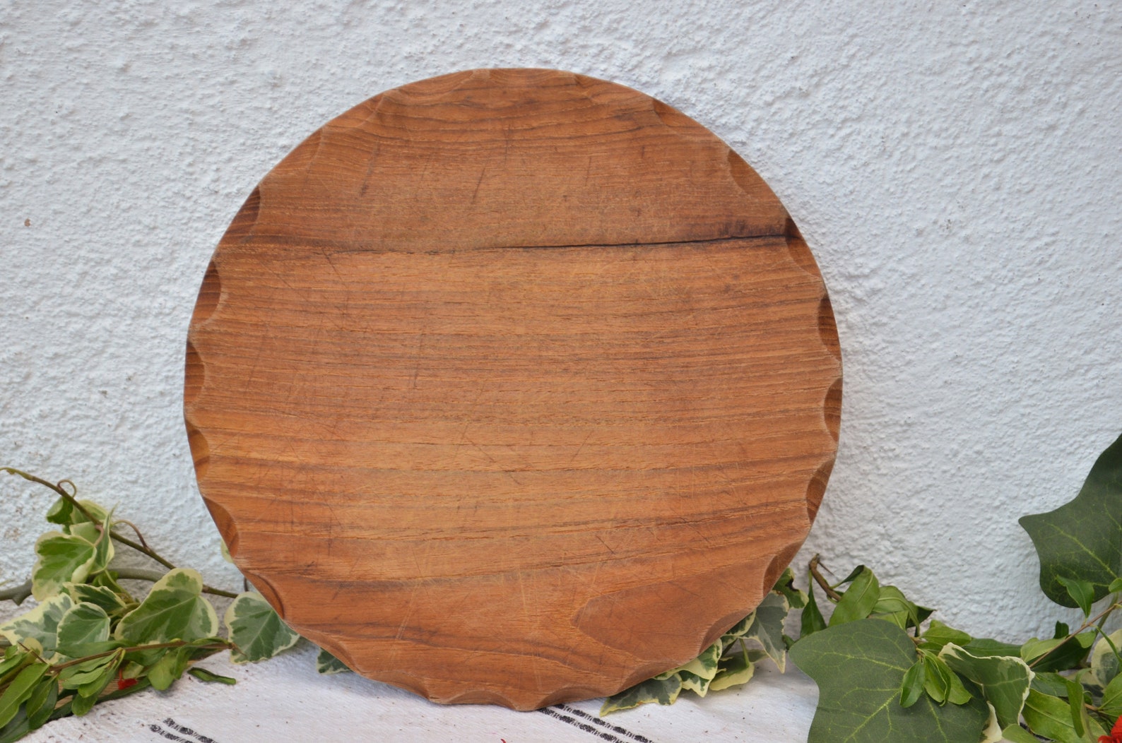 Vintage Wooden Cutting Boards Rustic Round Chopping Board | Etsy
