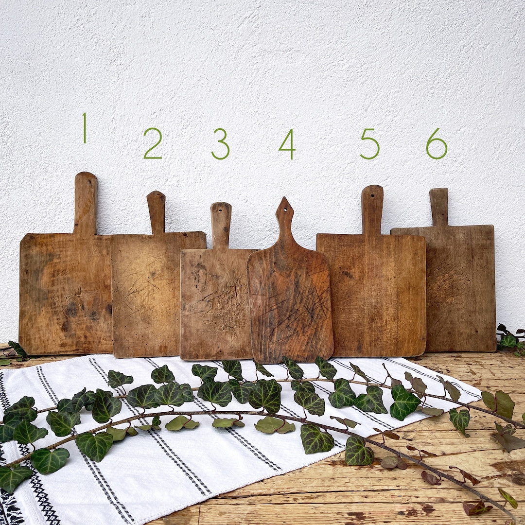 Vintage Wooden Chopping Boards, Primitive Food Photo Props for Flat Lay ...