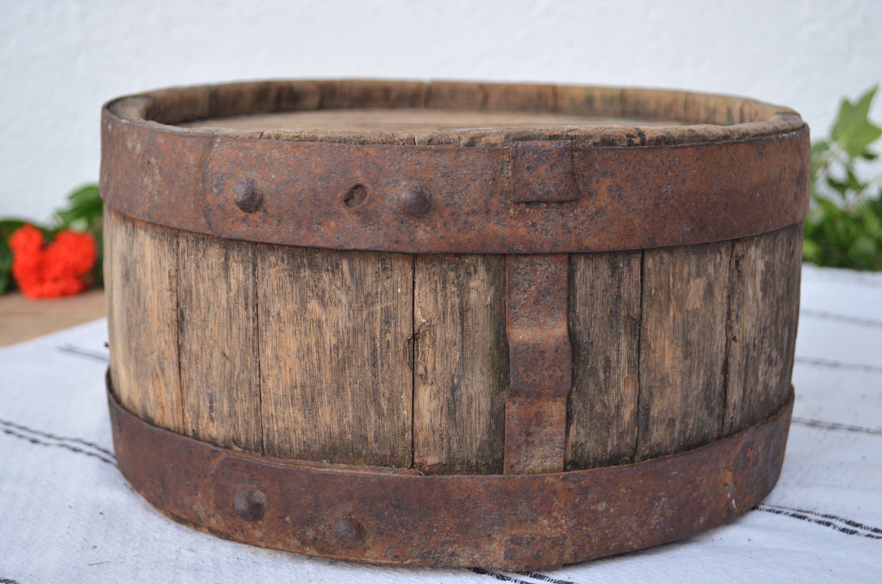 Primitive Wooden Water Barrel Small Old Portable Water Tank - Etsy