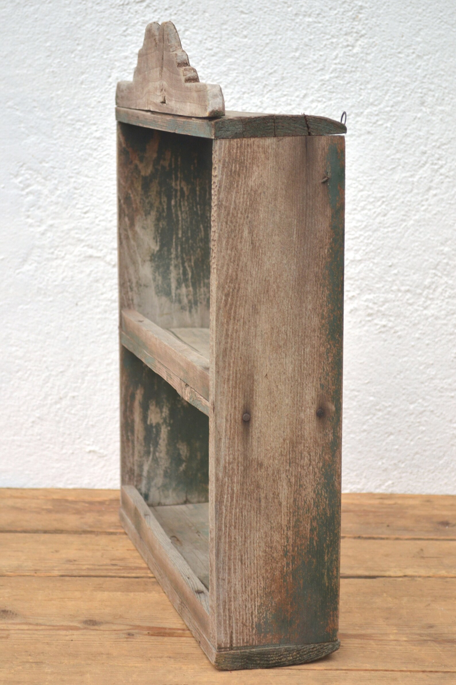 Wooden Spice Rack, Primitive Kitchen Holder, Small Shelf Wall Hanging ...