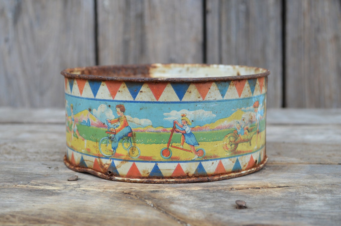 Vintage Toy Drum With Communist Lithography Print - Etsy