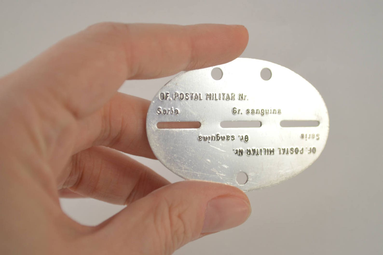 Vintage Military Dog Tag Blank Original Romanian Army Tag | Etsy