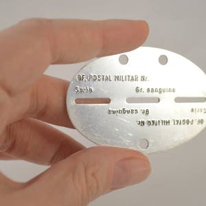 Vintage Military Dog Tag, Blank Original Romanian Army Tag - Etsy