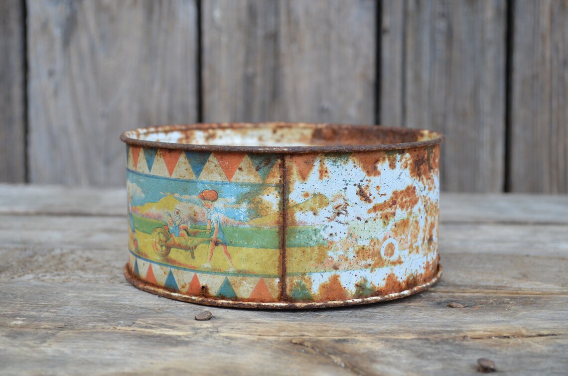 Vintage Toy Drum With Communist Lithography Print - Etsy