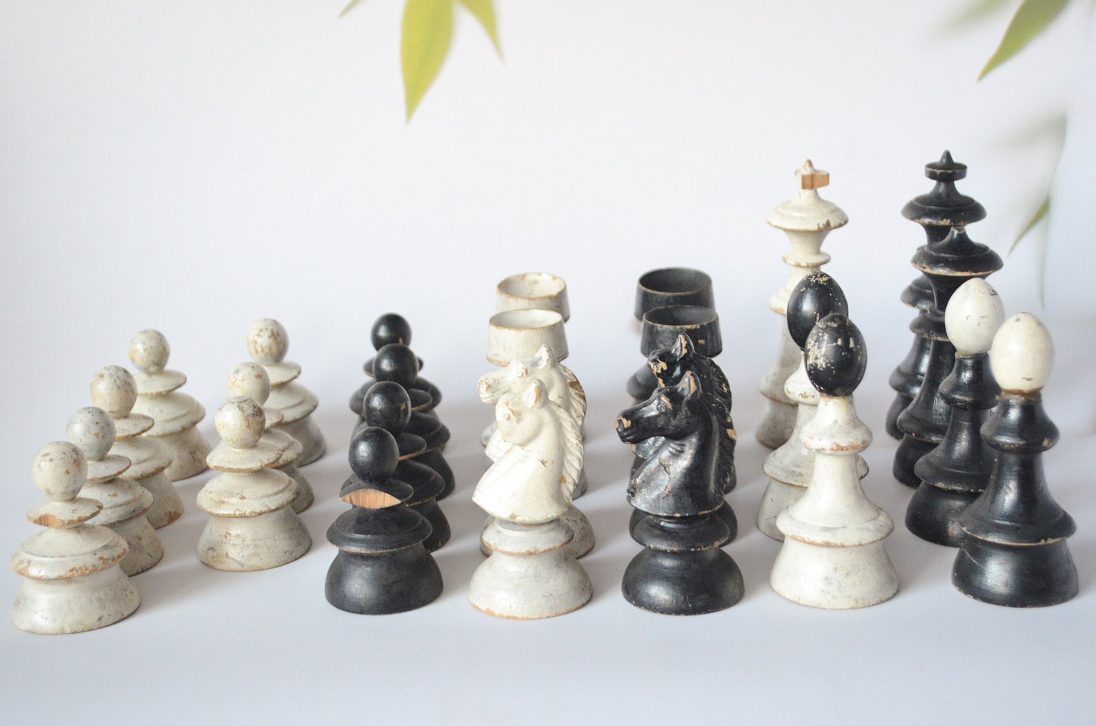 Vintage Replacement Chess Pieces Wood 26 Wooden Chess Figures - Etsy