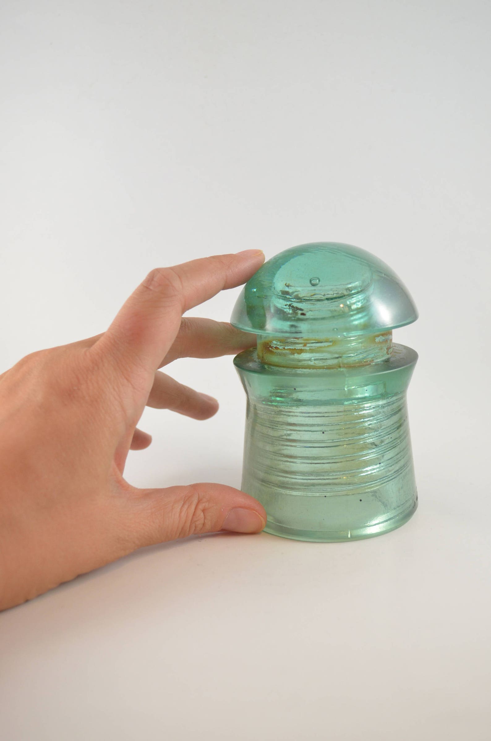 Aqua Blue Glass Insulator Vintage Glass Insulator CD 408 - Etsy