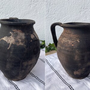 Primitive Rustic Burned Clay Pitcher Jugs, Old Cooking Vessels - Etsy