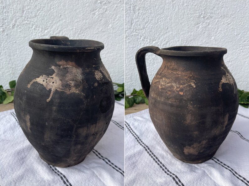 Primitive Rustic Burned Clay Pitcher Jugs Old Cooking Vessels - Etsy