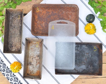 Vintage Rusty Baking Tray Loaf Pan Grater Food Photo Props | Etsy