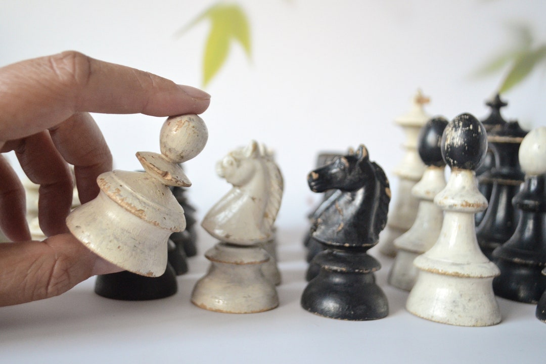 Vintage Replacement Chess Pieces Wood, 26 Wooden Chess Figures - Etsy