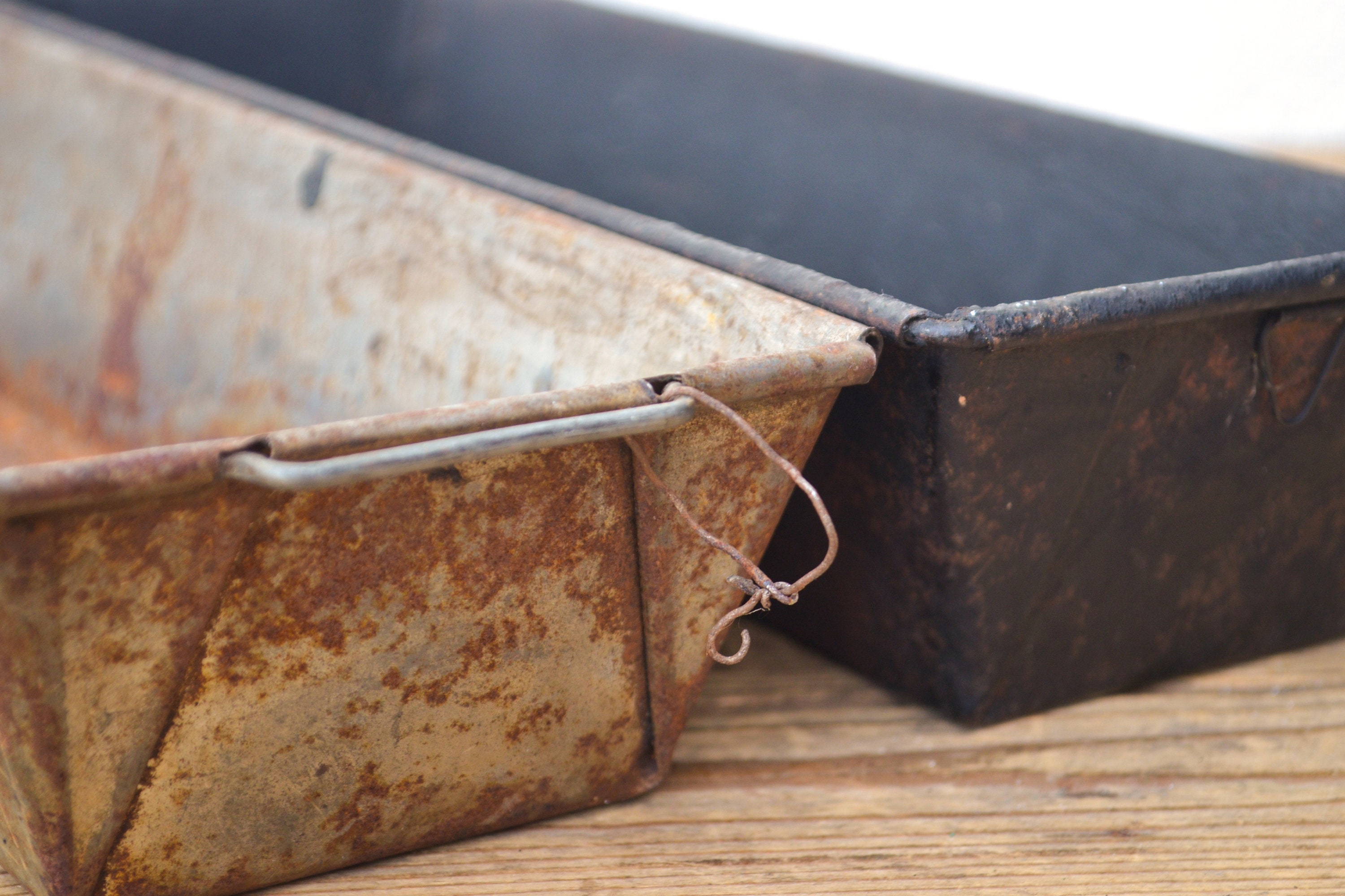 Set of Vintage Rusty Baking Tray Loaf Pans Graters and | Etsy