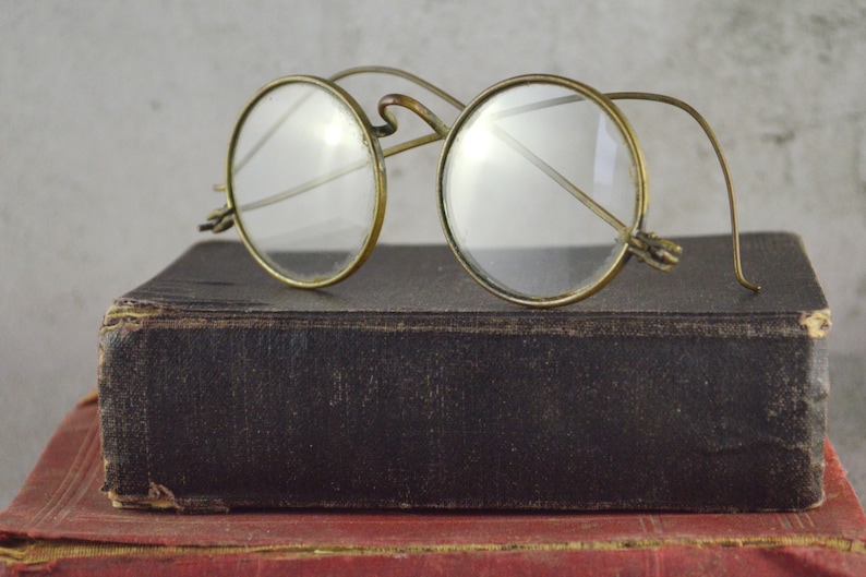 Antique Spectacles Windsor Style Round Eyeglasses John - Etsy