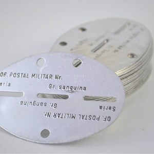 Vintage Military Dog Tag, Blank Original Romanian Army Tag - Etsy