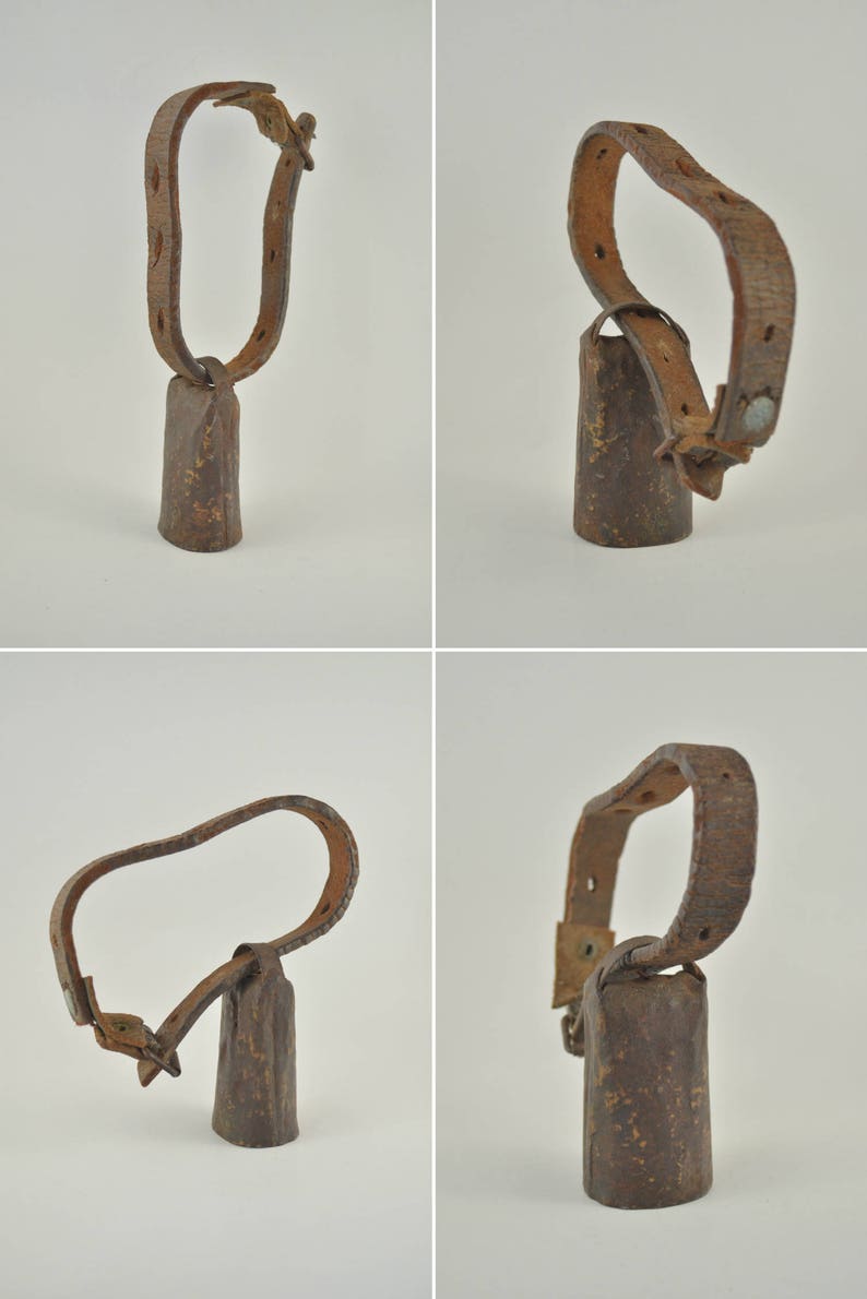 Antique Goat Bell With Leather Strap Hand Forged Copper Bell - Etsy