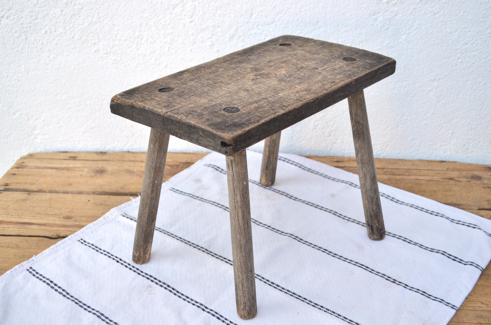 Primitive Milking Stool Rustic Wooden Stool Farmhouse - Etsy