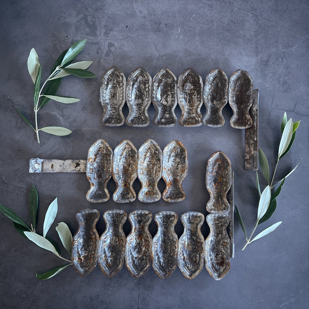 Vintage Chocolate Mould Fish Shape, Tarnished Metal Praline Mould, Food ...