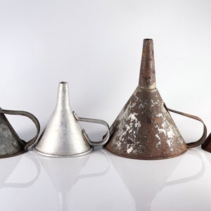 Vintage Rusty Funnel, Repurposed Candle Holder,rustic Food Photo Prop ...