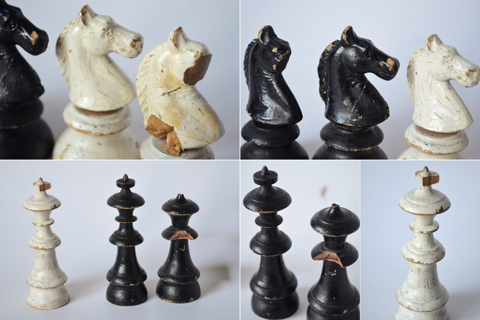 Vintage Replacement Chess Pieces Wood 26 Wooden Chess Figures - Etsy