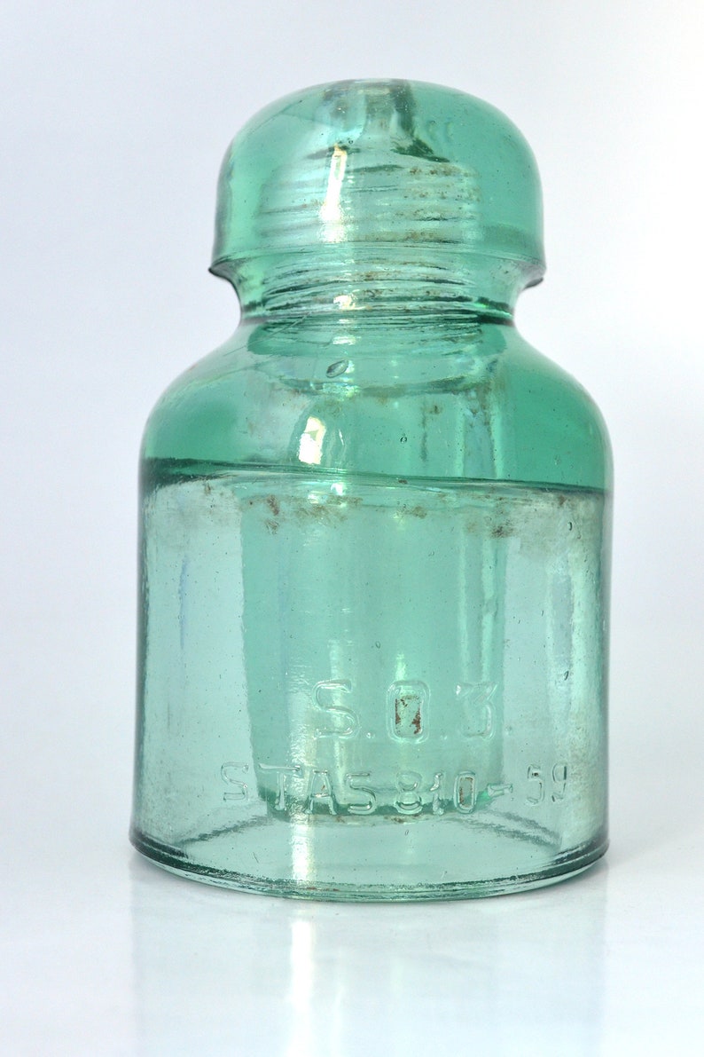 Aqua Green Glass Insulator - Etsy
