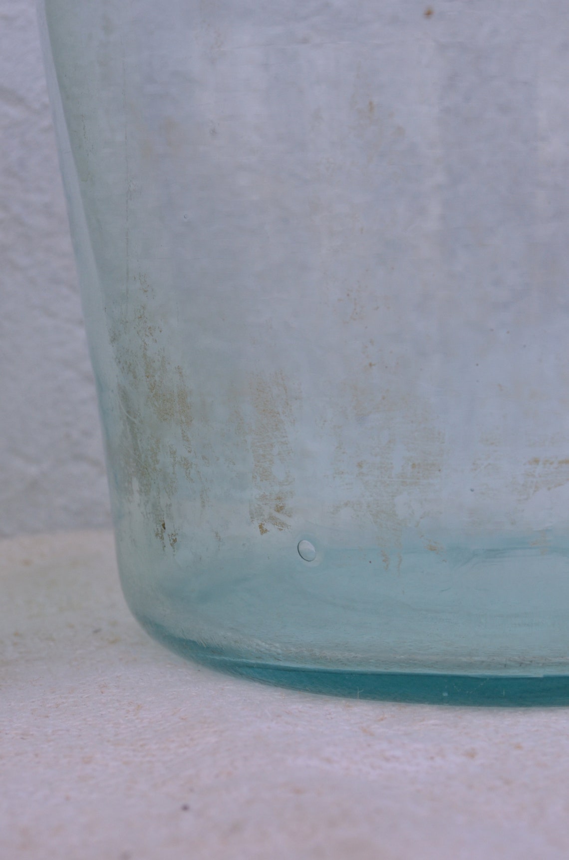 Vintage Small Demijohn Glass Balloon Aqua Blue and Clear - Etsy
