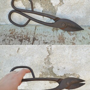 Hand Forged Iron Shears, Short Blade Scissors - Etsy