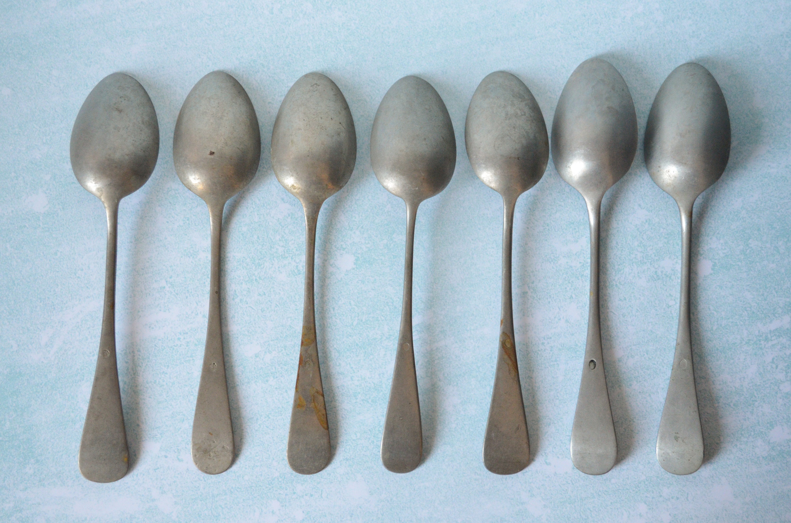 Tarnished Spoons Rustic Alpacca Spoons Food Styling Photo | Etsy UK