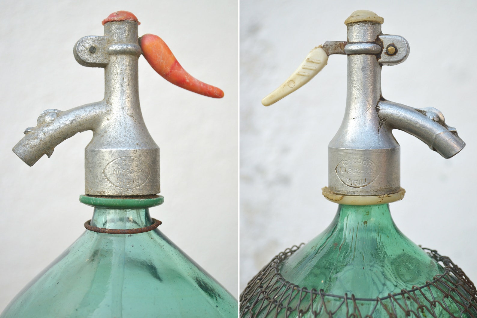 Glass Bottles in Rusty Metal Casing Siphon Bottles With Wire - Etsy