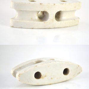 Set of 5 Porcelain Insulators, European Guy Wire Strain Insulators ...