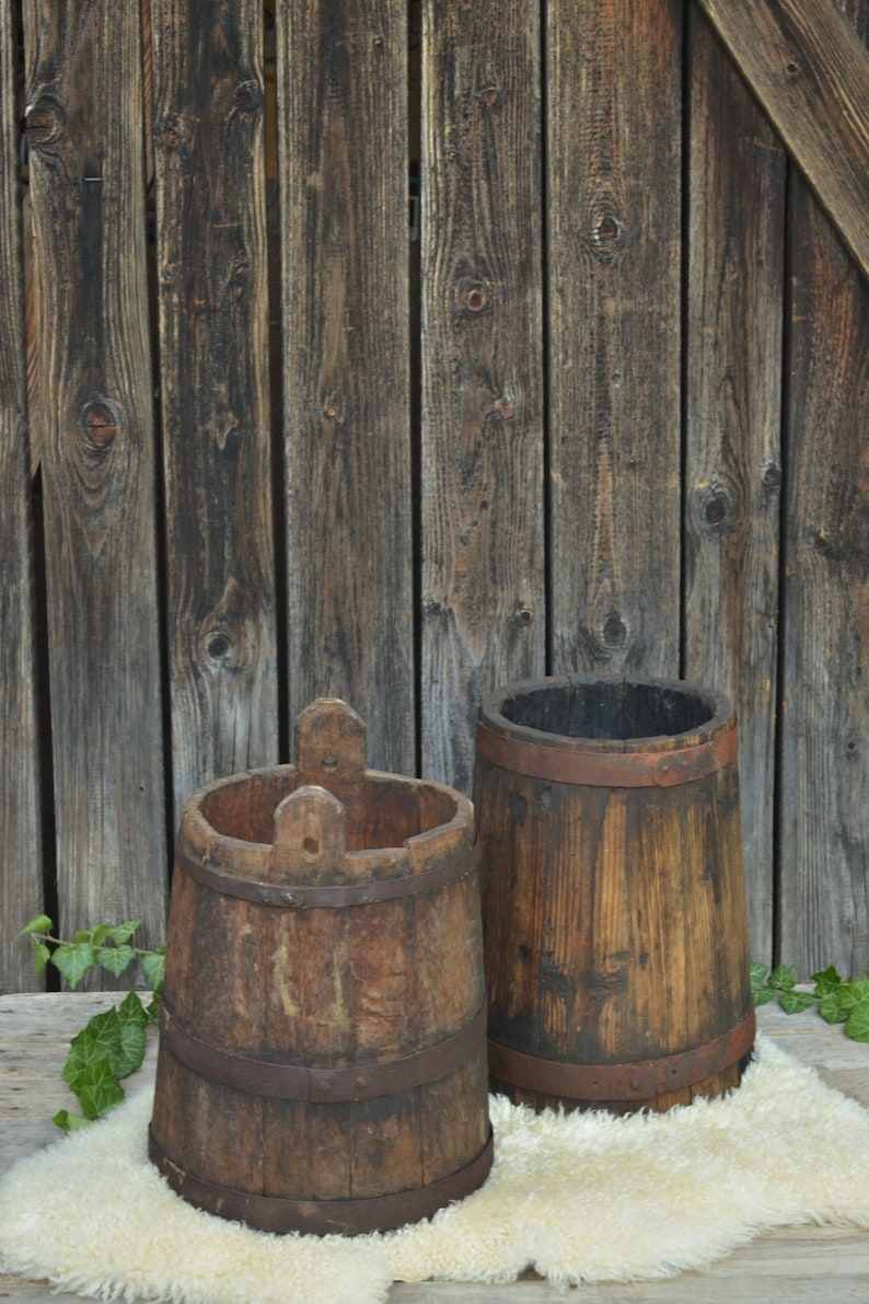 Antique Small Wooden Keg Primitive Wooden Barrel With Handle - Etsy