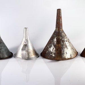 Vintage Rusty Funnel, Repurposed Candle Holder,rustic Food Photo Prop ...