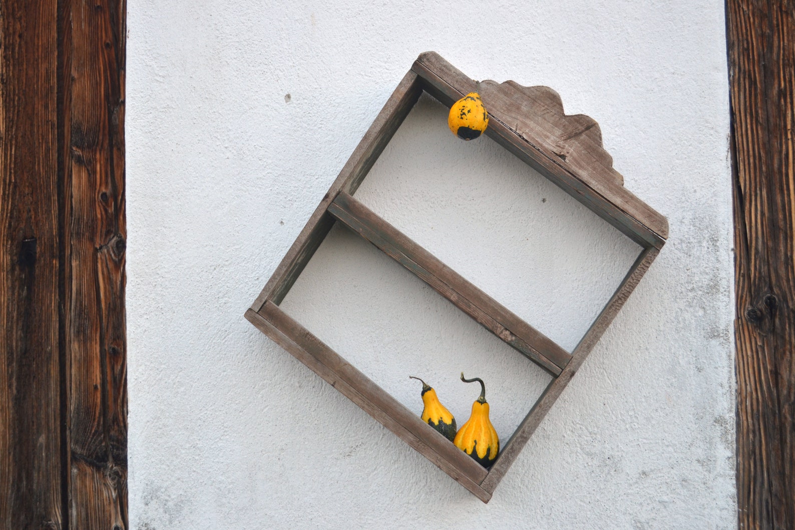 Wooden Spice Rack, Primitive Kitchen Holder, Small Shelf Wall Hanging ...