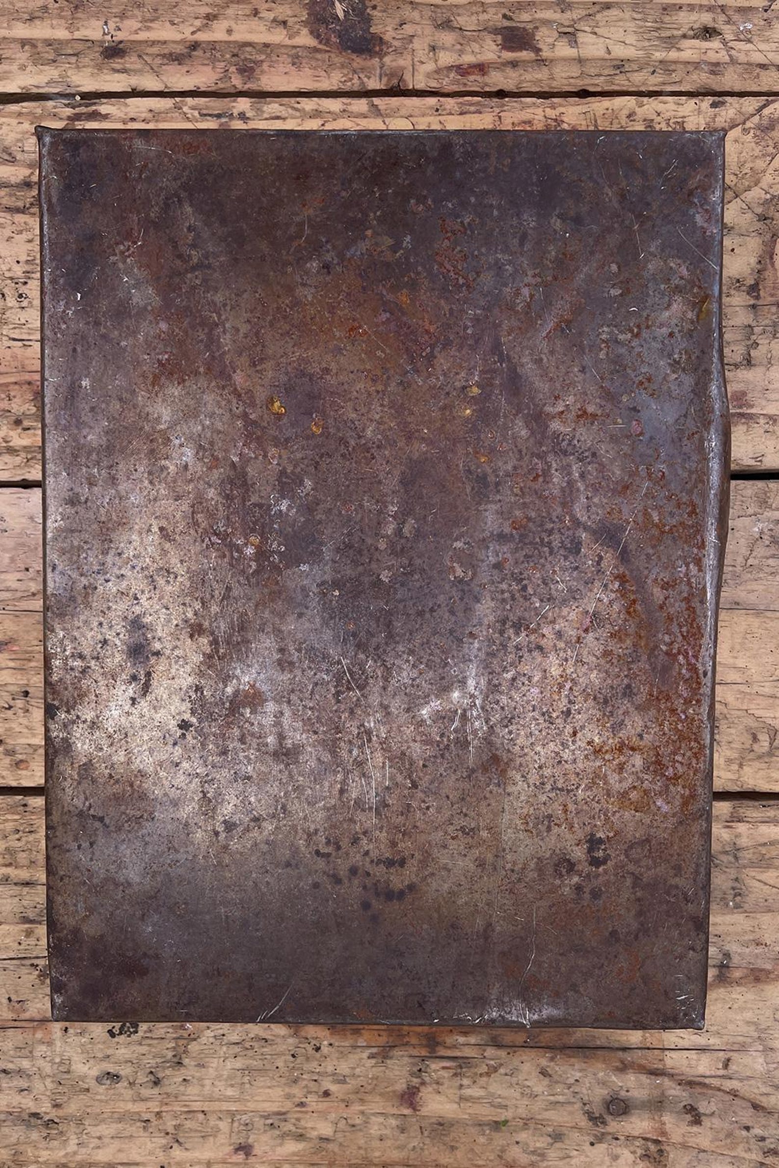 Vintage Rusted Metal Food Photo Props, Old Baking Sheets, Tarnished ...