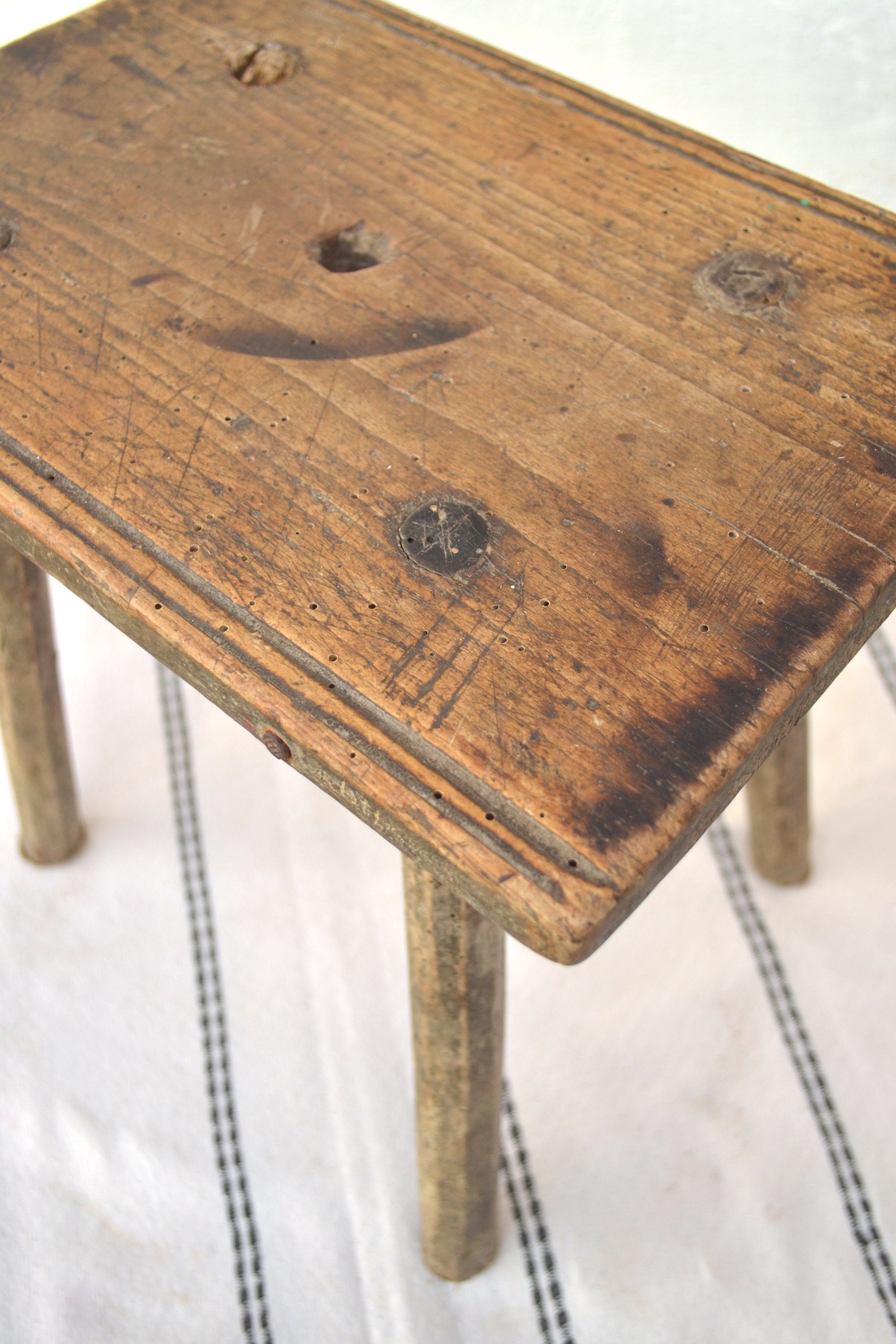 Primitive Milking Stool Rustic Farmhouse Footrest Rustic | Etsy