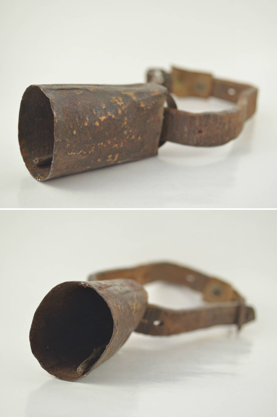 Antique Goat Bell With Leather Strap, Hand Forged Copper Bell - Etsy