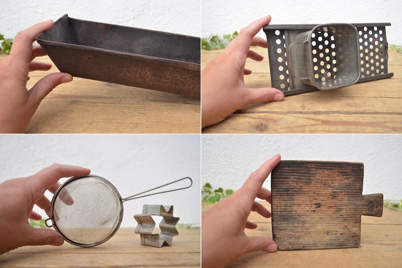 Vintage Rusty Baking Tray Loaf Pan Grater Food Photo Props | Etsy