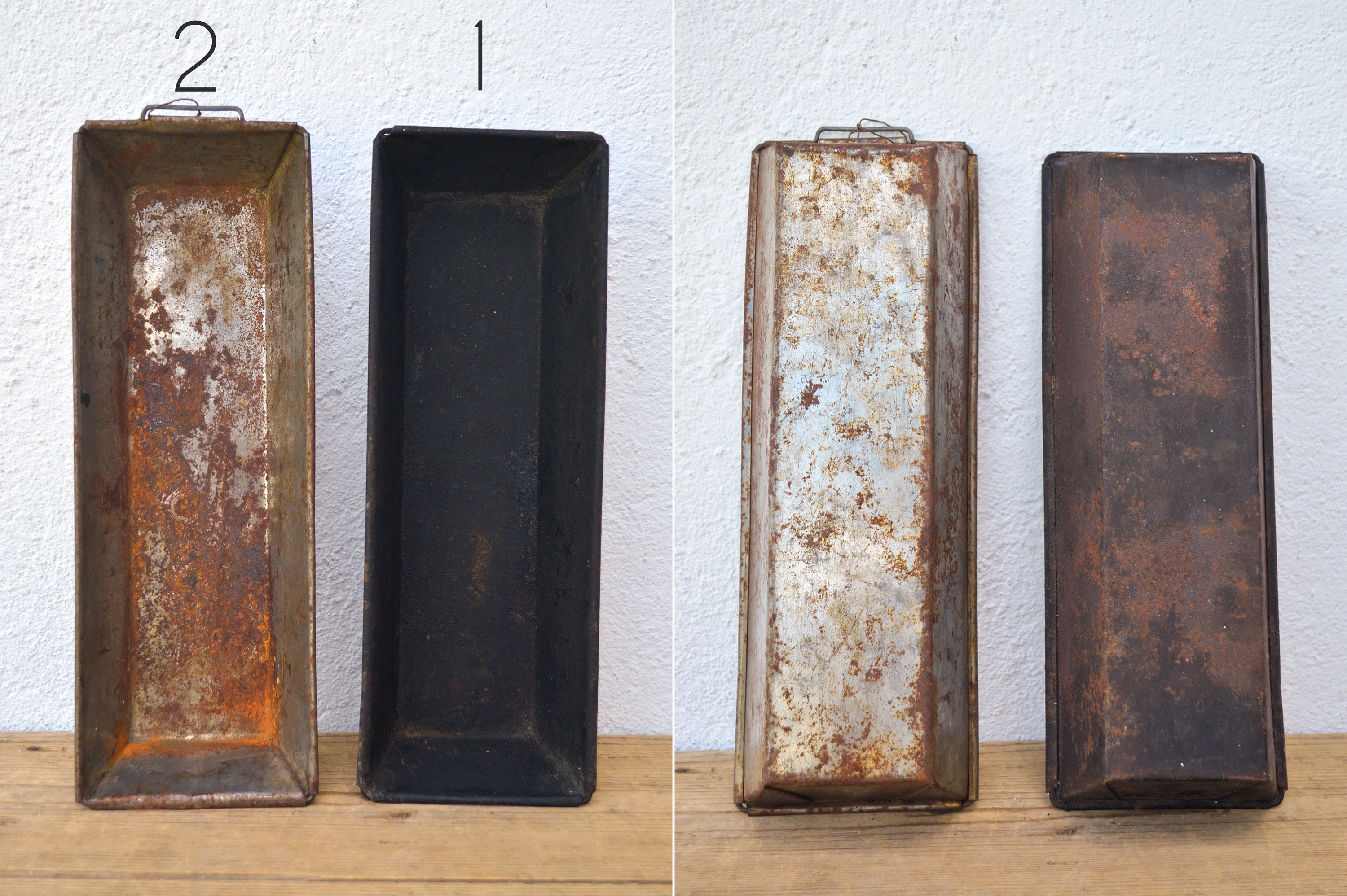 Set of Vintage Rusty Baking Tray Loaf Pans Graters and - Etsy 日本