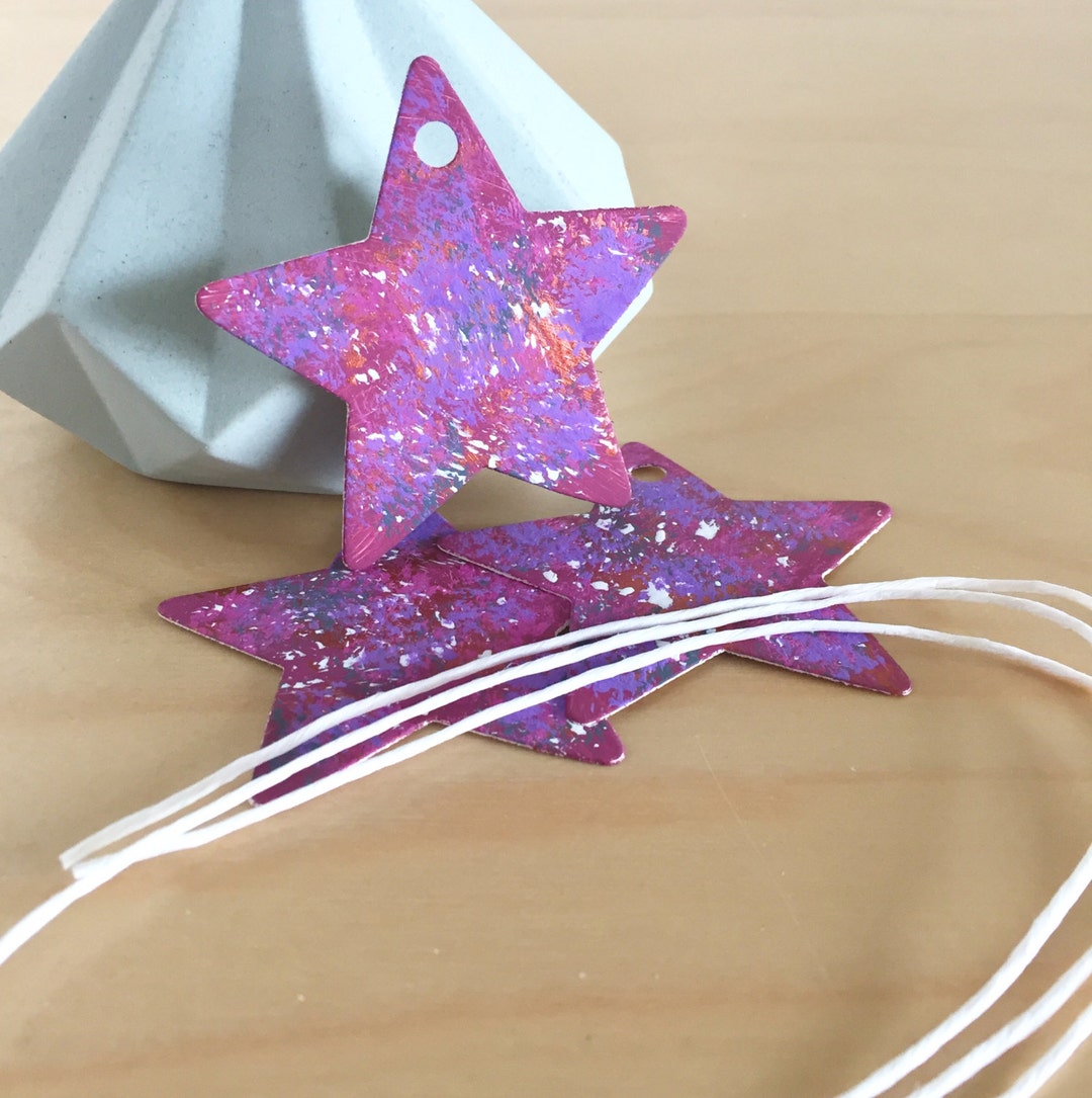 STAR GIFT TAGS - Trio Handmade Blank Shape Gift Tags - Abstract Art ...