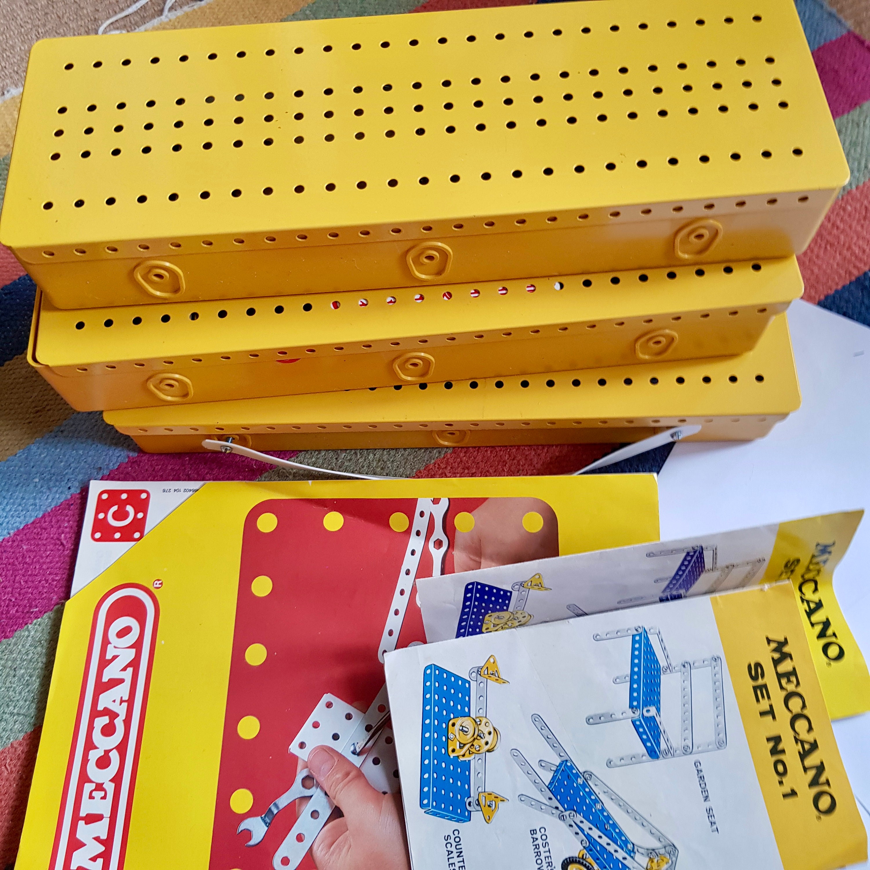 Meccano Metal and Yellow Plastic Boxes With Contents and Choice of ...